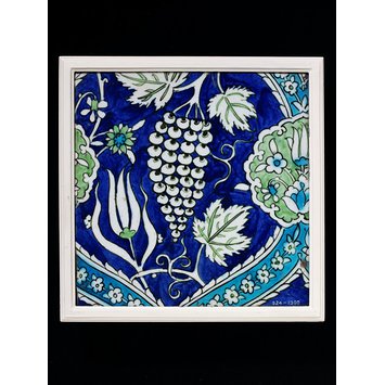 An Ottoman Fritware Tile - with a lovely bunch of grapes! - Museum of ...